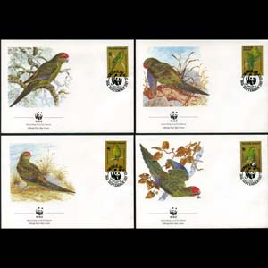 NORFOLK IS. 1987 - FDC-WWF Parrots Set of 4 | Australia & Oceania ...
