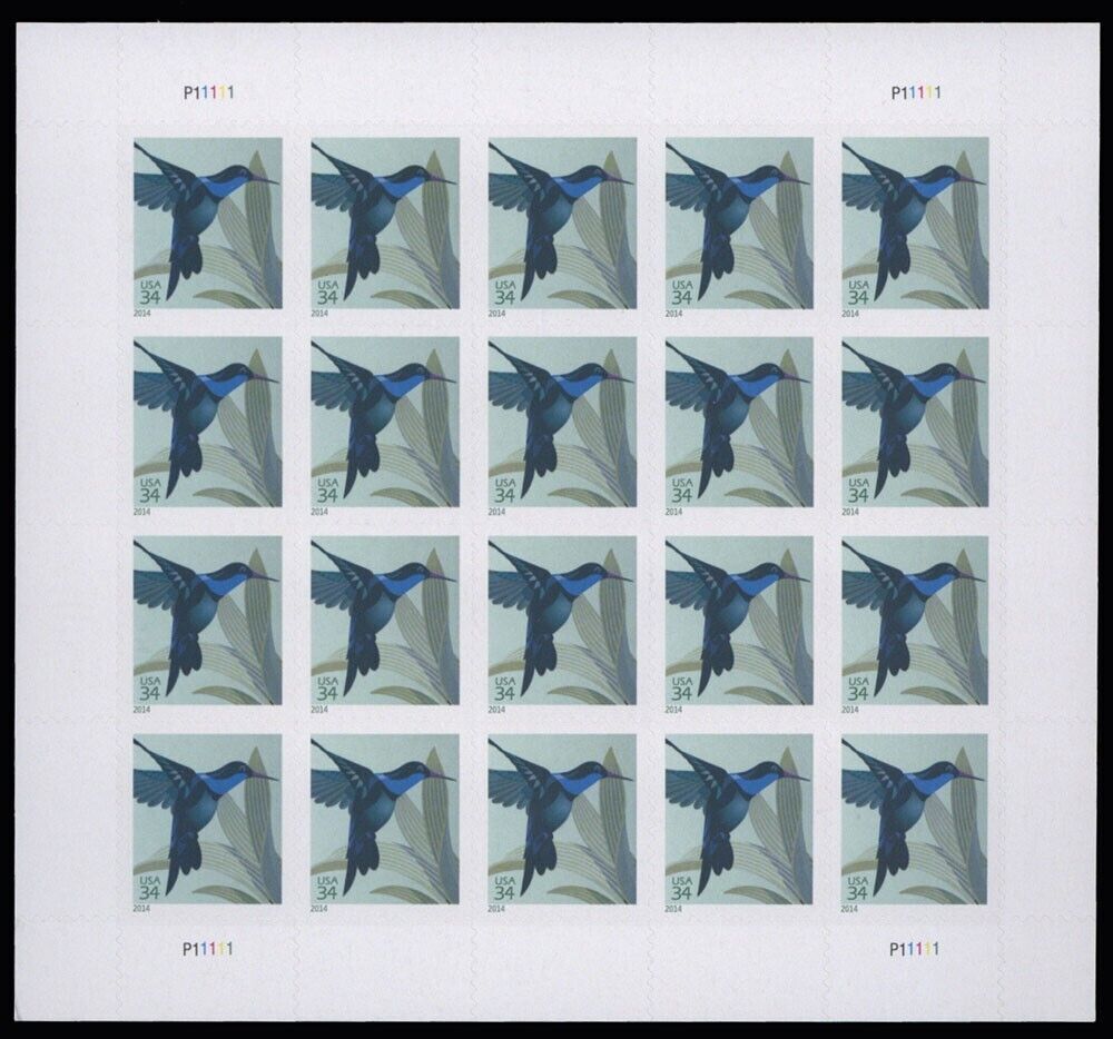 Hummingbird 34 Cent Pane of 20 Postage Stamps Scott 4857 | United ...