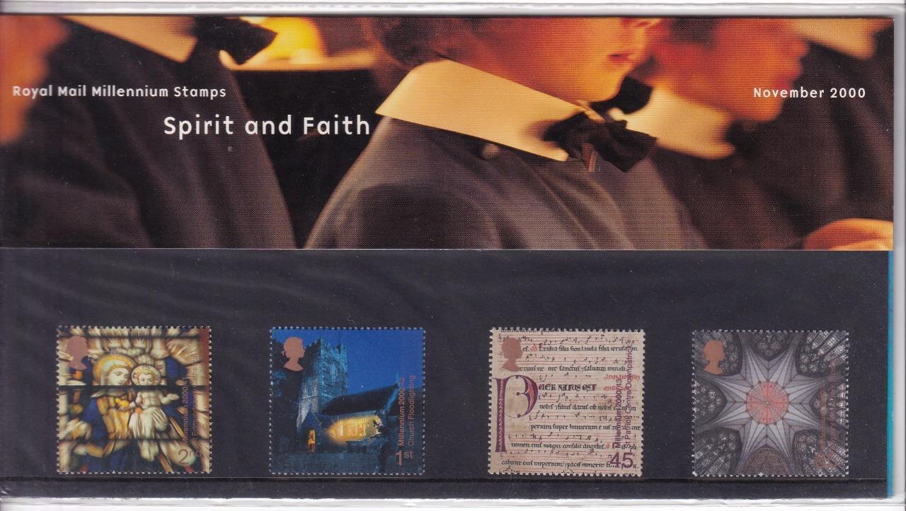 UK GB Royal Mail 2000 Spirit and Faith Presentation Pack PO Fresh ...