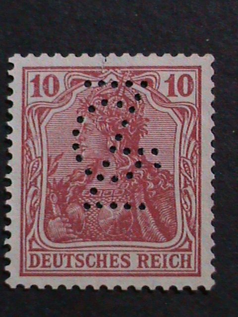 Germany-1902 Sc#68 121 Years Old-Perfin Germania Stamp Hard to Find MNH ...