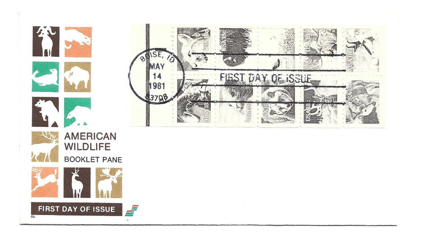 1889a, (1880-89) 18c Wildlife booklet pane of 10, Spectrum Covers FDC ...