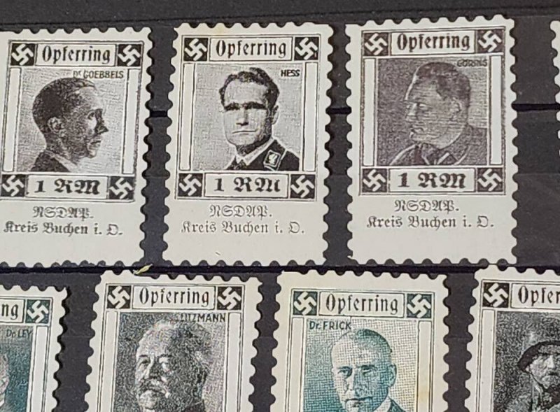 Nazi Germany Third Reich Opferring Stamps set WW2 WWII German | Europe ...