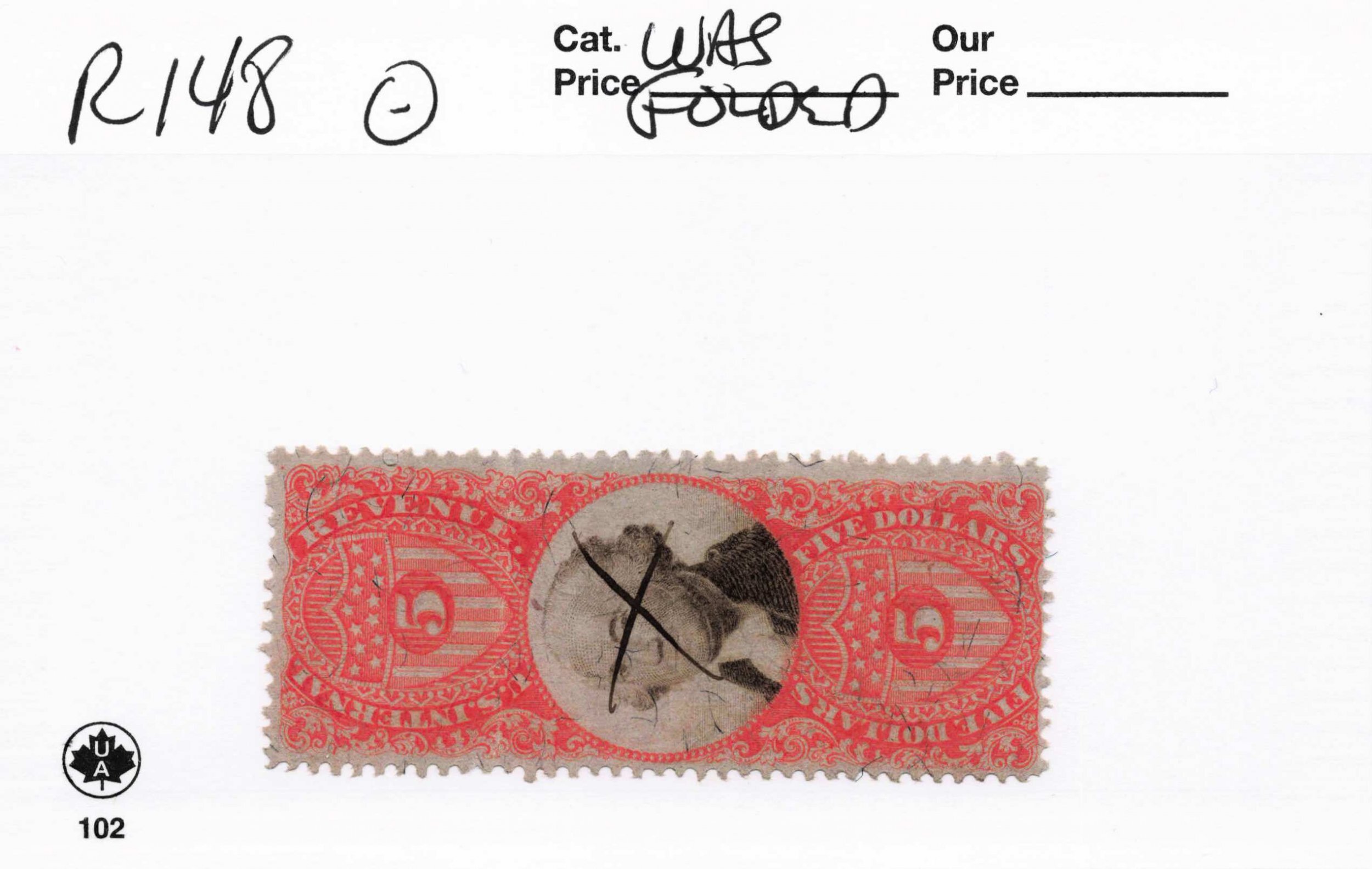 USA R148 WAS Folded | United States, Revenues Stamp / HipStamp