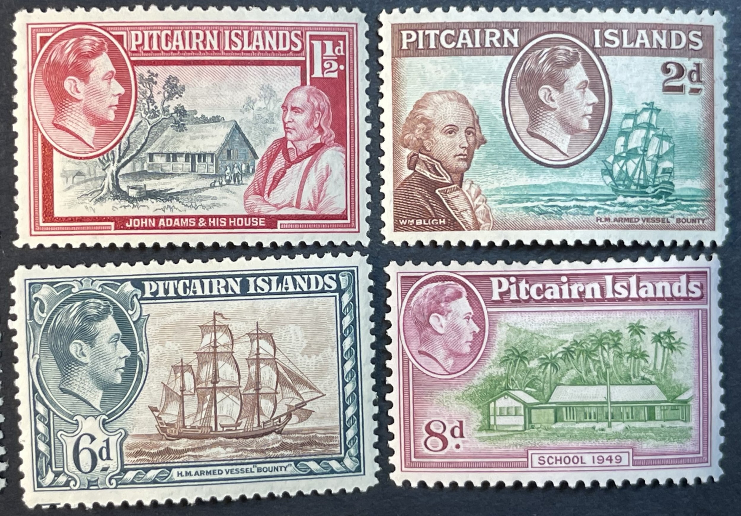 Pitcairn Islands # 1-8--Mint/Hinged----Complete Set-----1940-51 | Australia & Oceania - Pitcairn ...