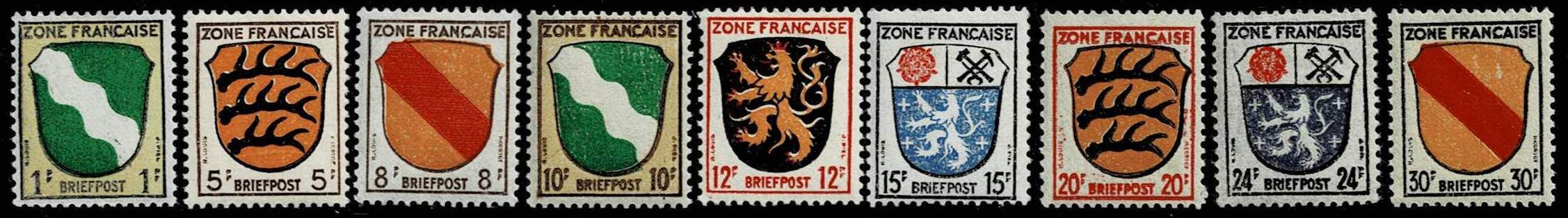 Germany French Zone 1945, Sc.#4N1-10 MNH, | Europe - Germany & Colonies ...