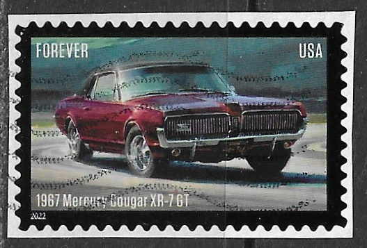 US ~ Scott # 5718 ~ Used on paper ~ 1967 Mercury Cougar XR-7 GT ...