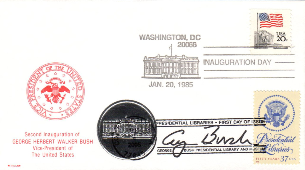 #3930 Bush Presidential Library Dual Medallion FDC | United States ...