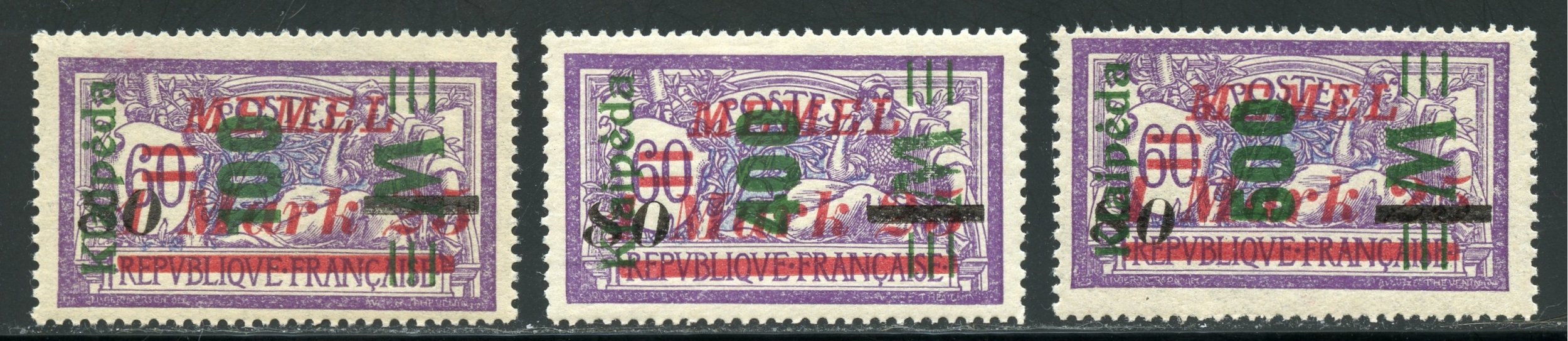 Memel-1923 Lithuanian Occupation Scott N28-N30 Unused LHOG - SCV $10.00 ...