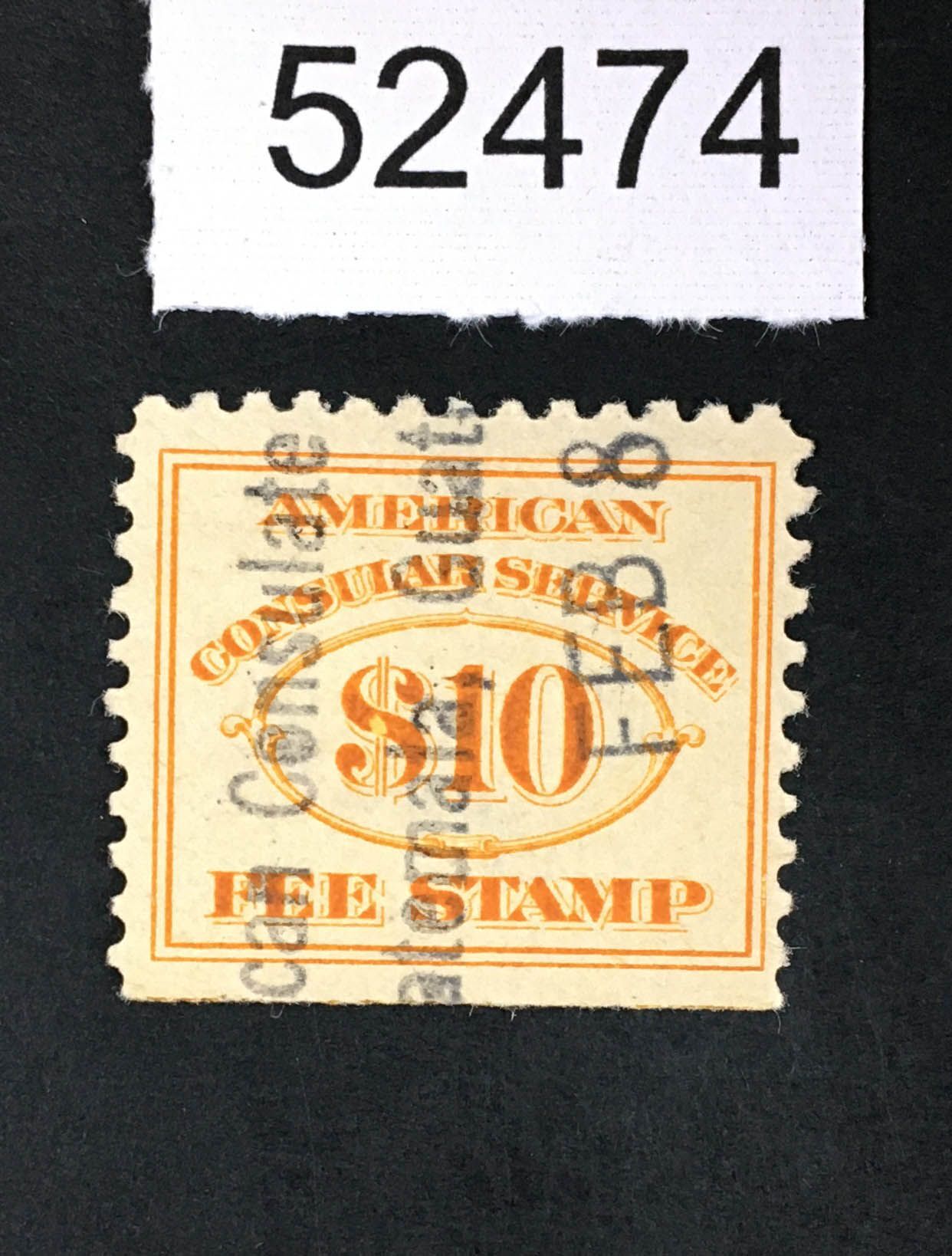 US Stamps # Rk21 Consular Service FEE Used $65 LOT #52474 | United ...