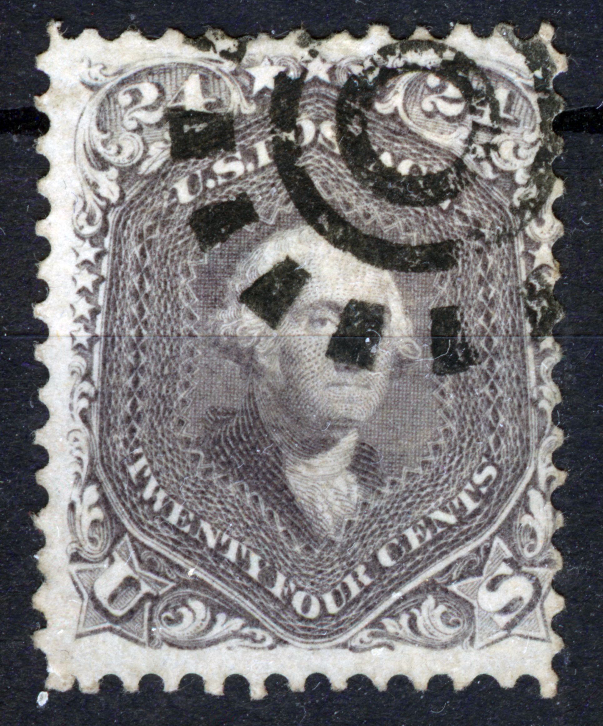 USA, 1875, George Washington, #109, Deep Violet, Reprint, 24c , CAT 17 ...