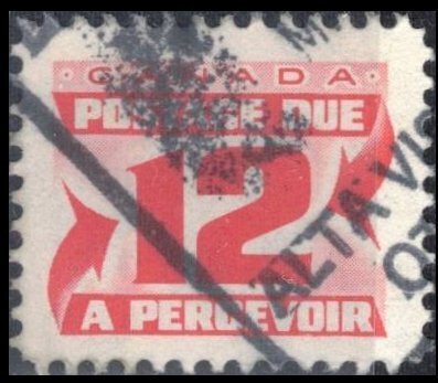 Canada 1969 Scarce 12c Perf 12 #J36 Used Postage DUE CV 70c | Canada ...