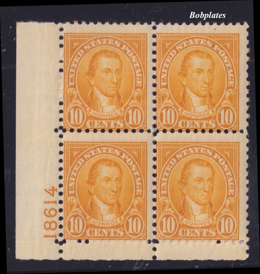 BOBPLATES US #642 Monroe Lower Left Plate Block 18614 F+ DG SCV=$17 ...