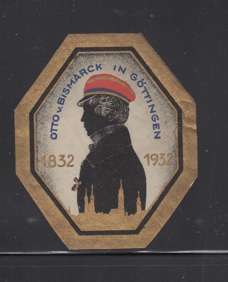 German Commemorative Advertising Stamp- Otto von Bismarck in Göttingen ...