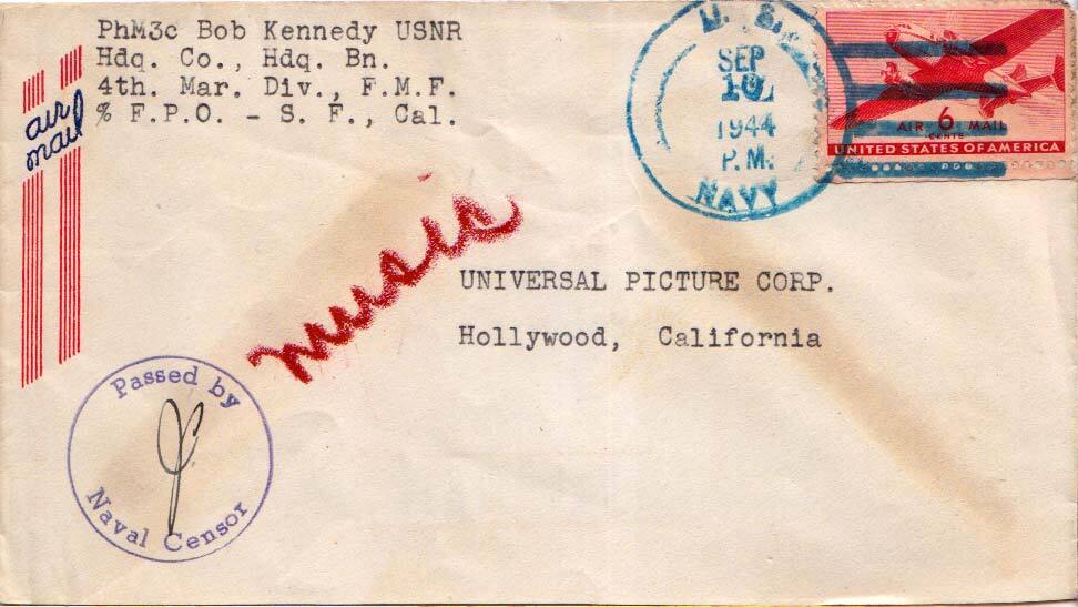 United States Marine Corps 6c Transport 1944 U.S. Navy Headquarters ...