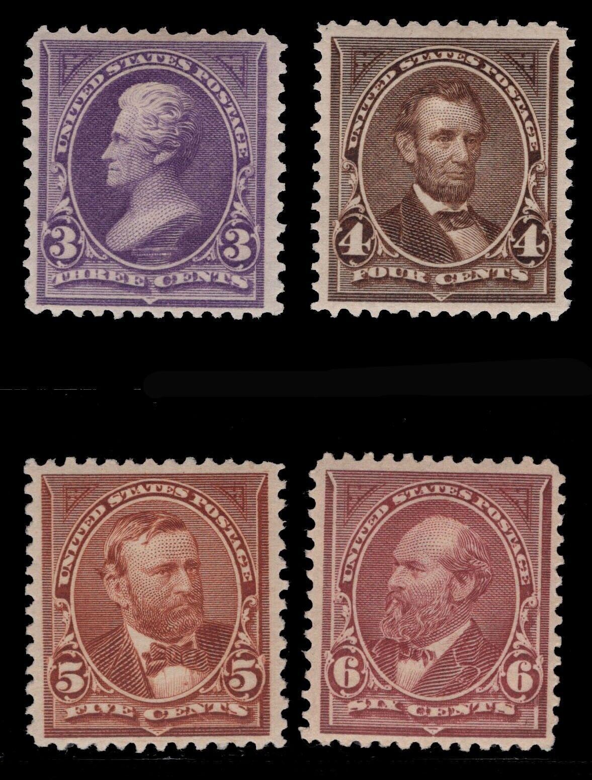 US Stamps #253-256 Mint OG H VF LOT #85240* | United States, General ...