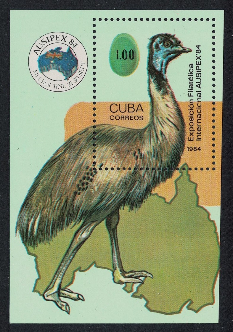 Caribic Emu Bird MS 1984 MNH SG#MS3041 | Caribbean - Cuba, Stamp / HipStamp