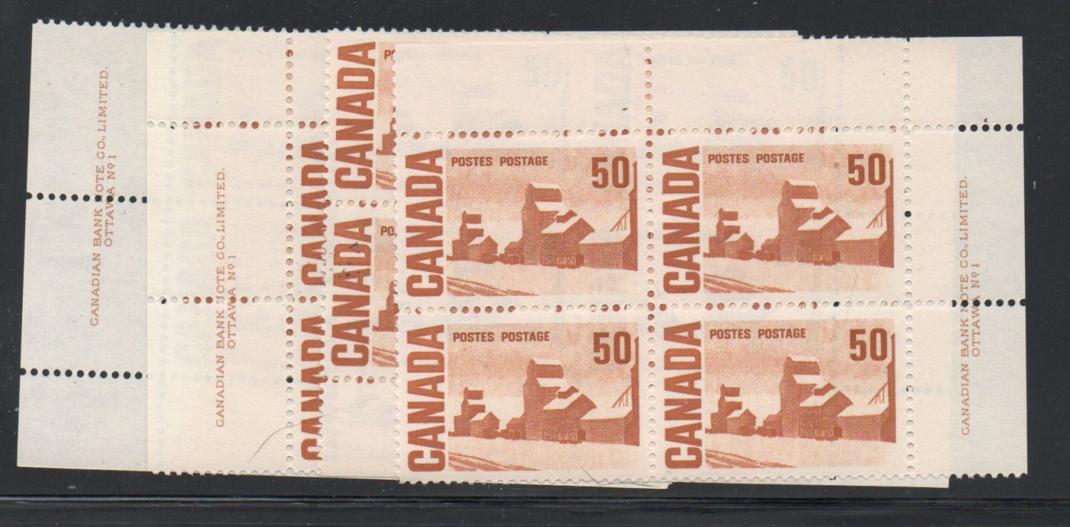 Canada Sc 465A 1967 Pl1 Grain Elevator Matched set Plate Blocks mint NH ...