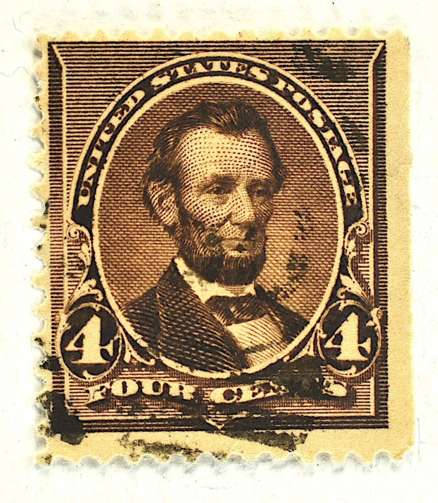 US Stamp Scott #222 4c Brown Lincoln, 1890 | United States, General ...