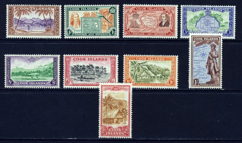 COOK ISLANDS 1949-61 The Full Pictorial Set ex. 5s. SG 150 to SG 158 ...