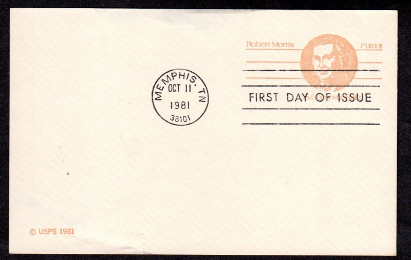 USA, Postal Card. Scott # UX92, FDC, CV = $ 1.00 Lot 220337 -03 ...