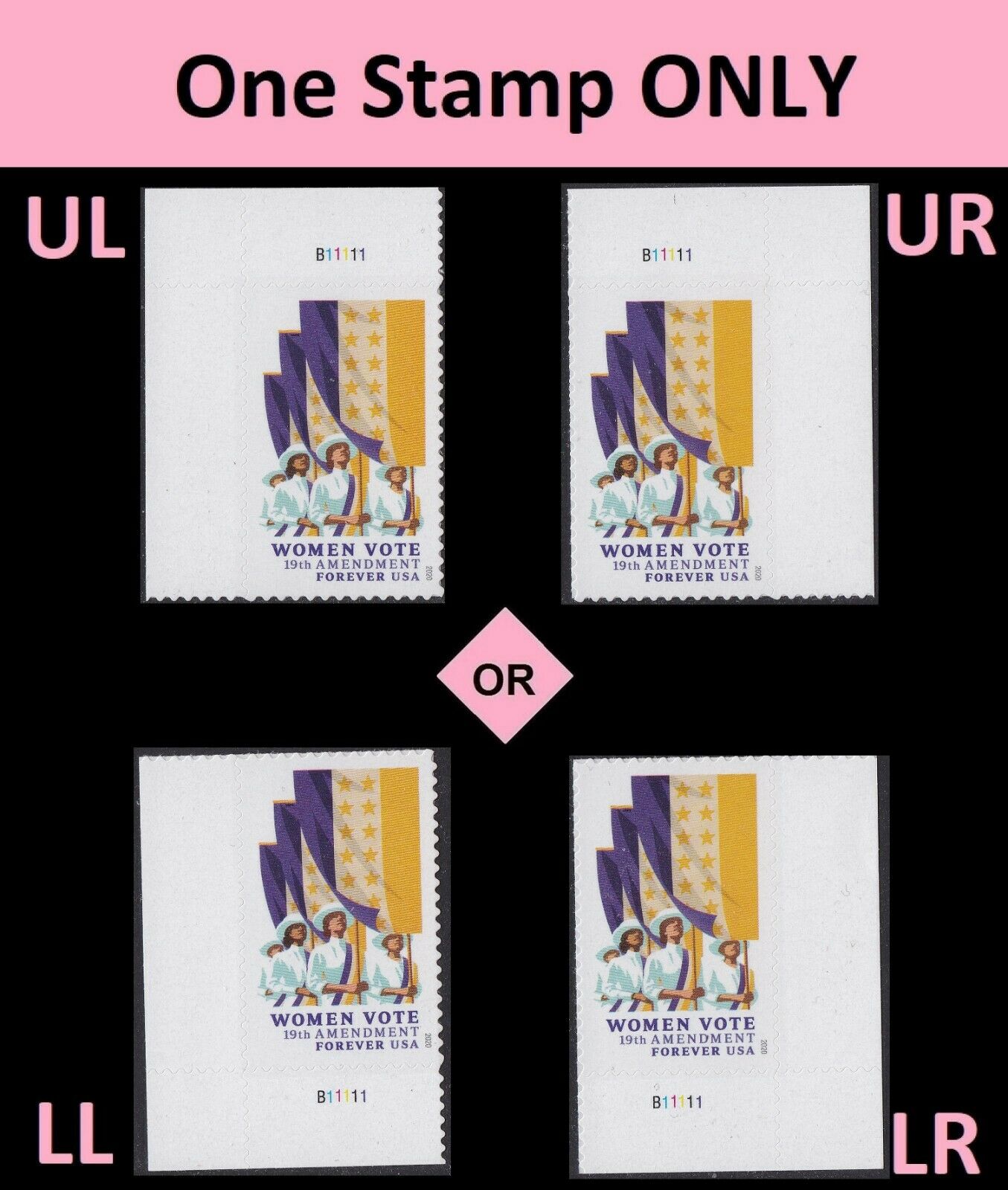 US 5523 19th Amendment Women Vote forever plate single (1 stamp) MNH ...