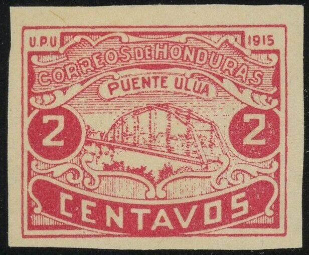 Honduras #175b Ulua Bridge Imperf 2c Postage Stamp Latin America 1915 ...