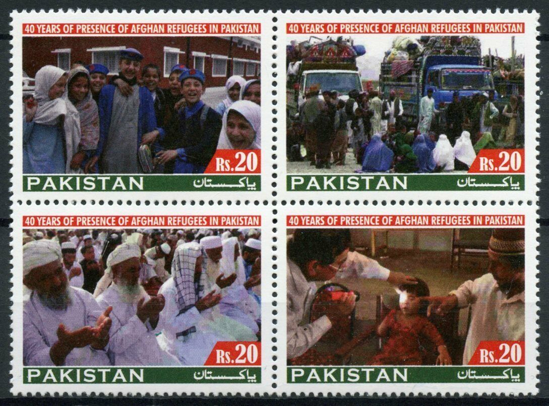 Pakistan Stamps 2020 MNH Presence of Afghan Refugees 40 Years 4v Block ...