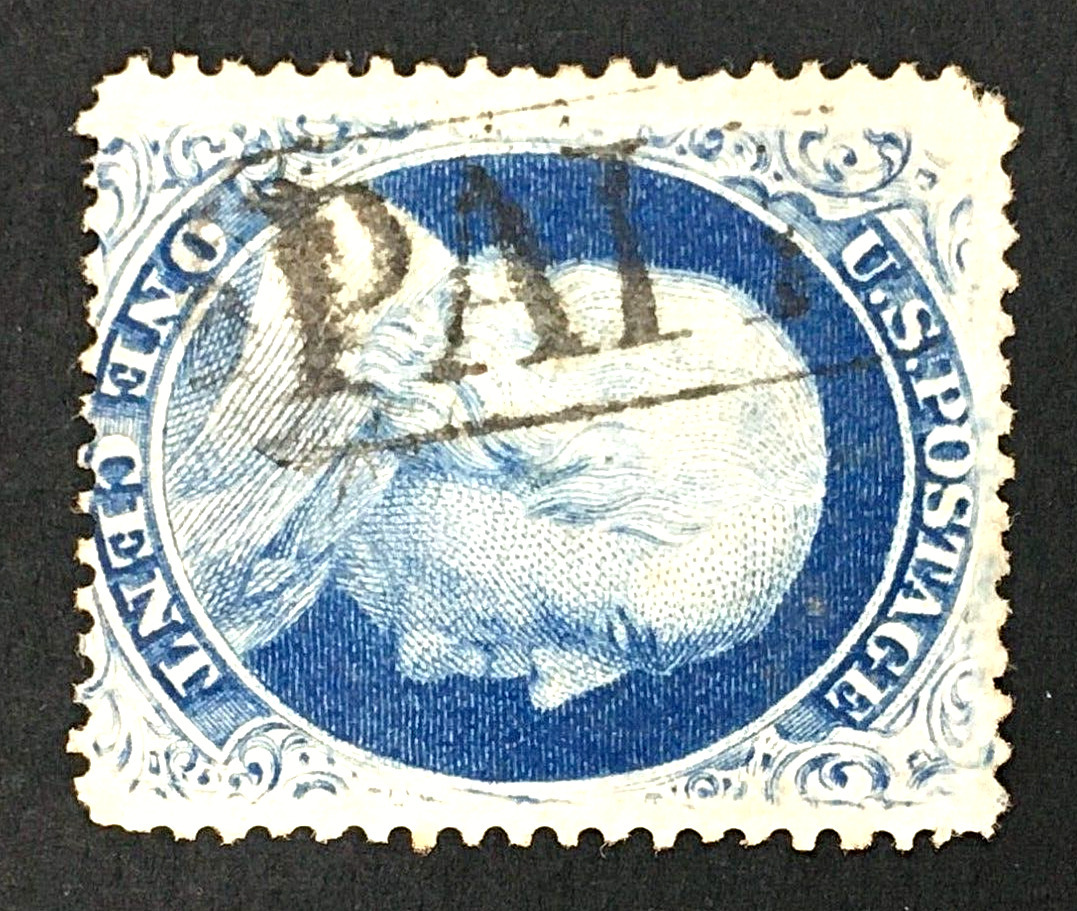 [af] 1800s Used US #24 w/ Fancy Cancel : SON Straight-line "PAID ...