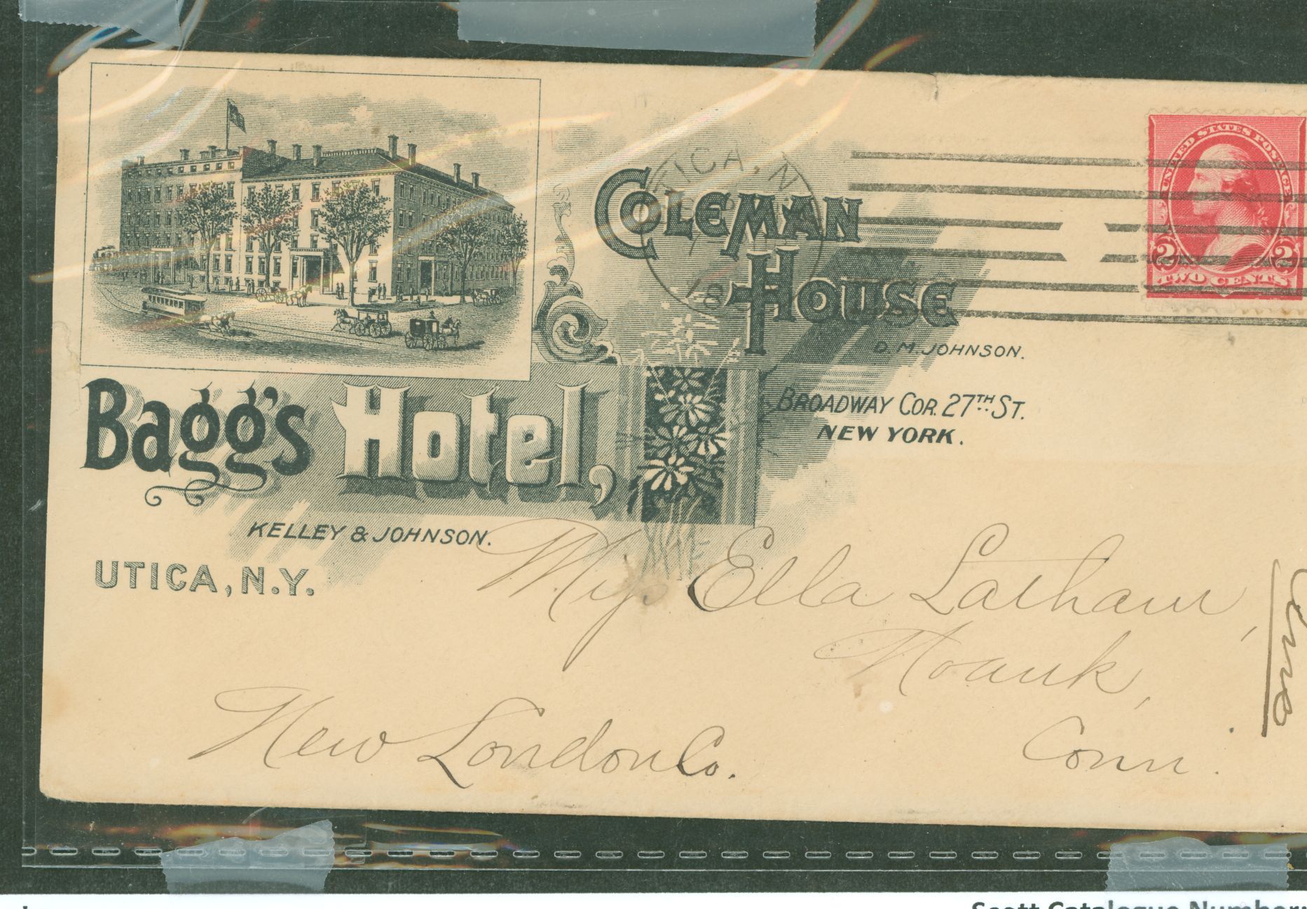 US 220 Illustrated cover Coleman House, Bagg's Hotel, Utica, NY ...