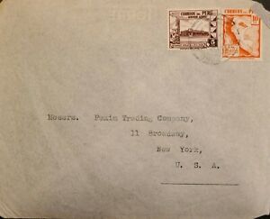 O) 1936 Peru, Highway MAP of Peru, Government Restaurant at Callao, to ...