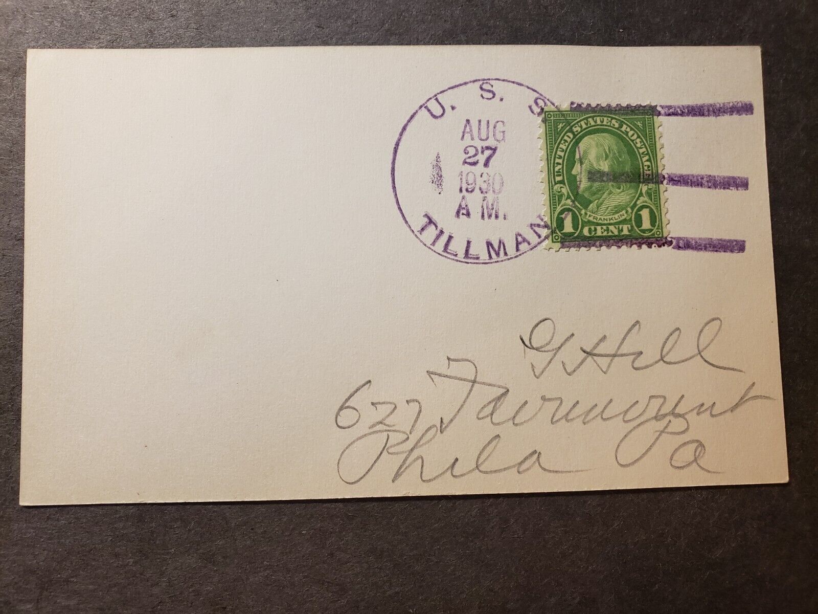 USS TILLMAN DD-135 Naval Cover 1930 Destroyer | United States, Stamp ...