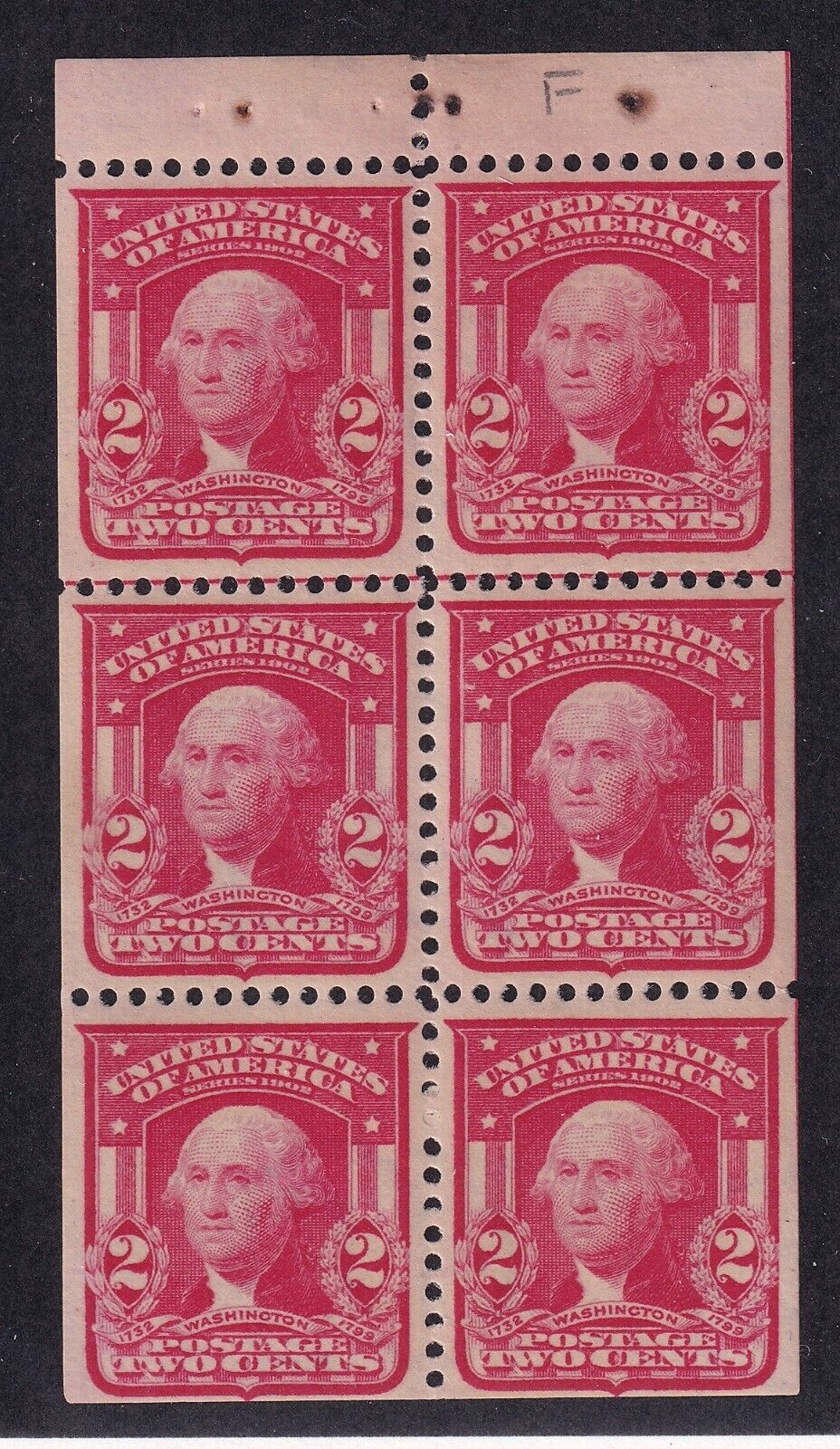 319g XF booklet pane OG mint hinged with nice color cv $ 125 ! see pic ...