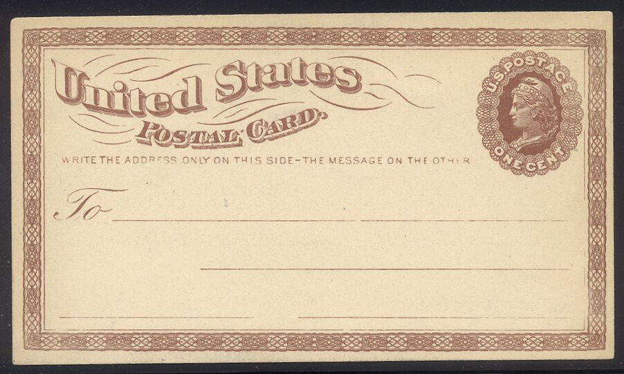 U.S. #UX1 SCARCE Mint - 1873 1c Liberty, Postal Card | United States ...