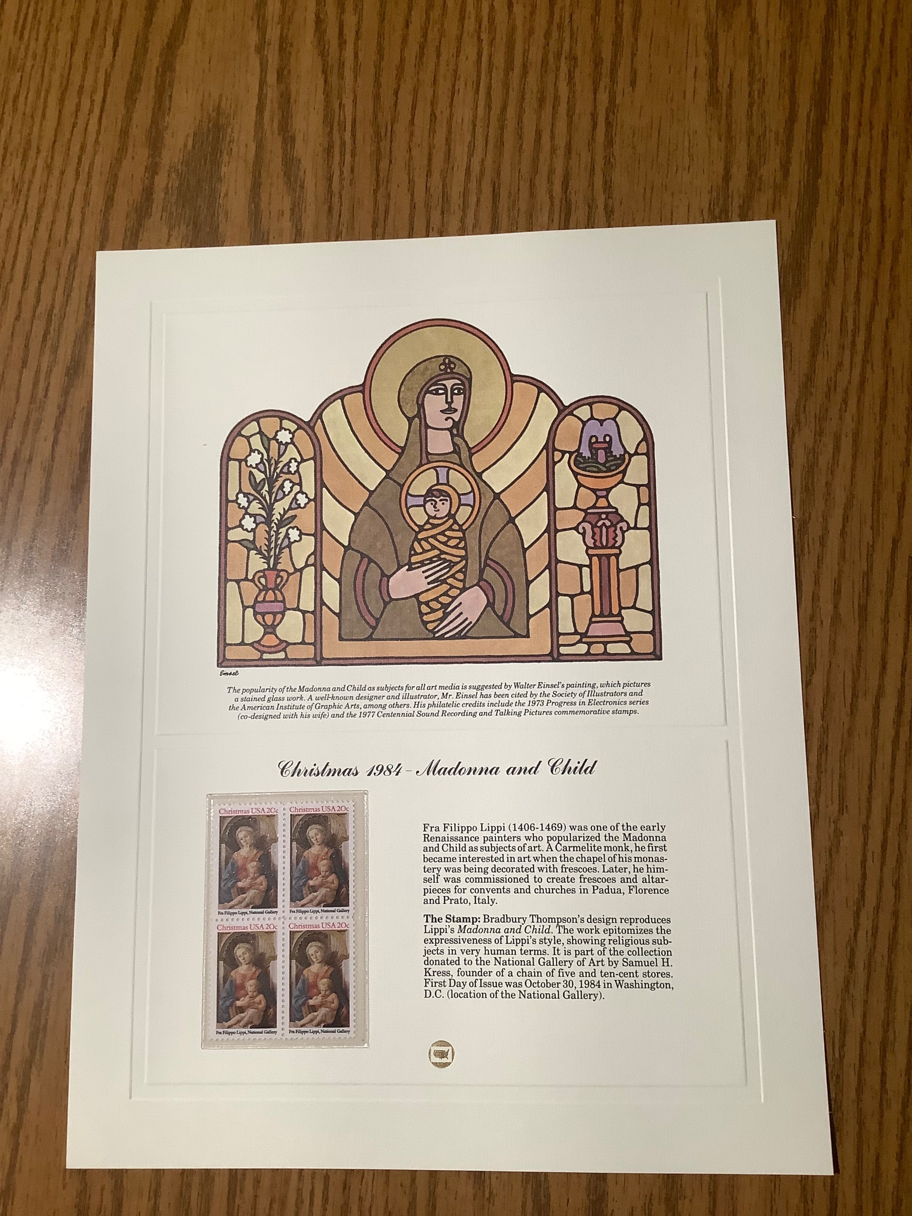 #2107 Postal Commemorative Society Collector Panel 10x13" (11305 ...