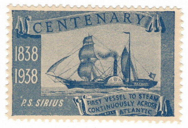 (I.B) Cinderella Collection : PS Sirius Steamship Centenary (1938 ...
