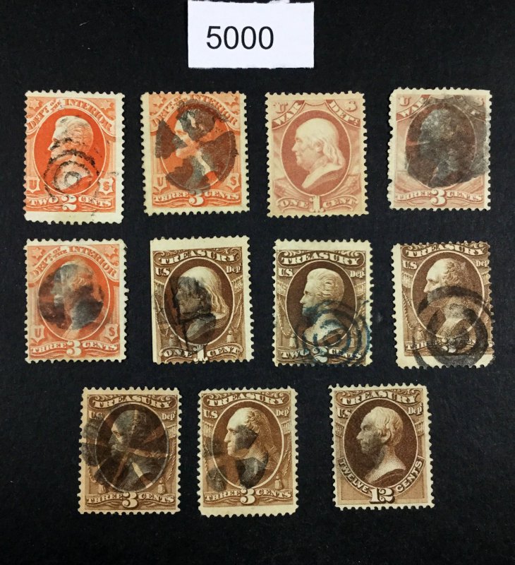 US Stamps Officials Group Used LOT #5000 | United States, Revenues ...