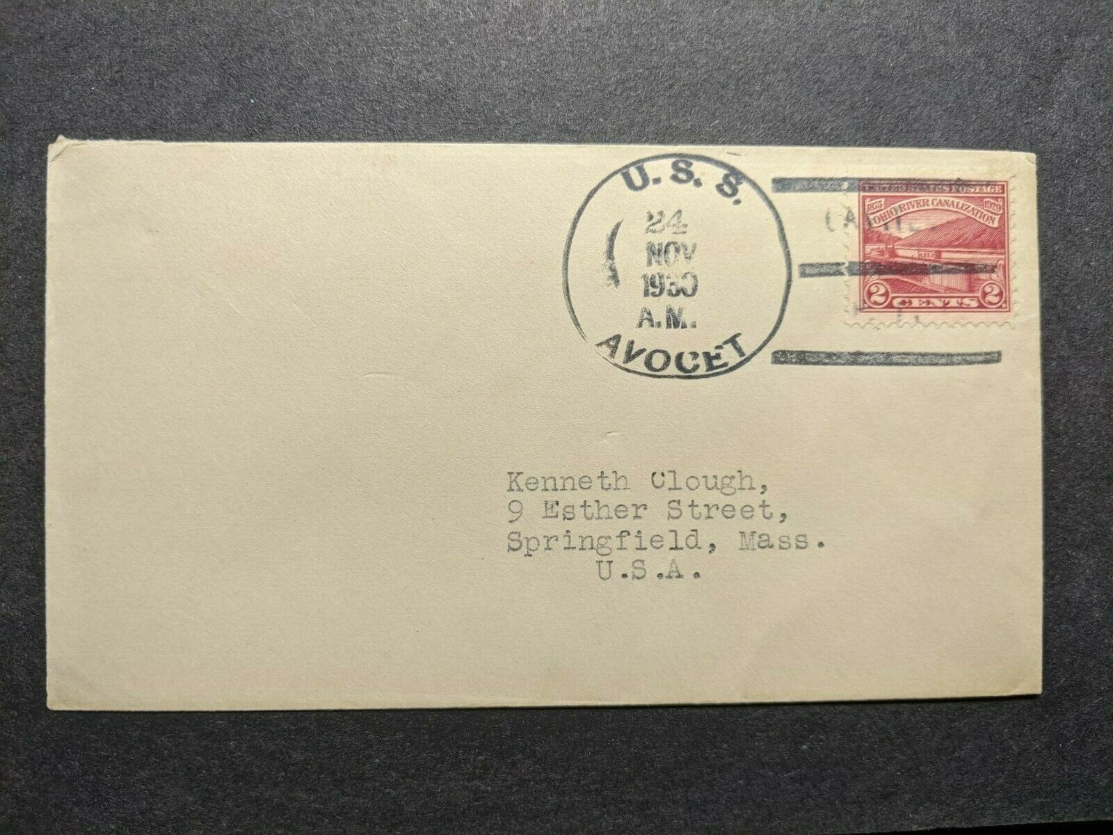 USS AVOCET AM-19 Naval Cover 1930 Minesweeper CAVITE, PHILIPPINES ...