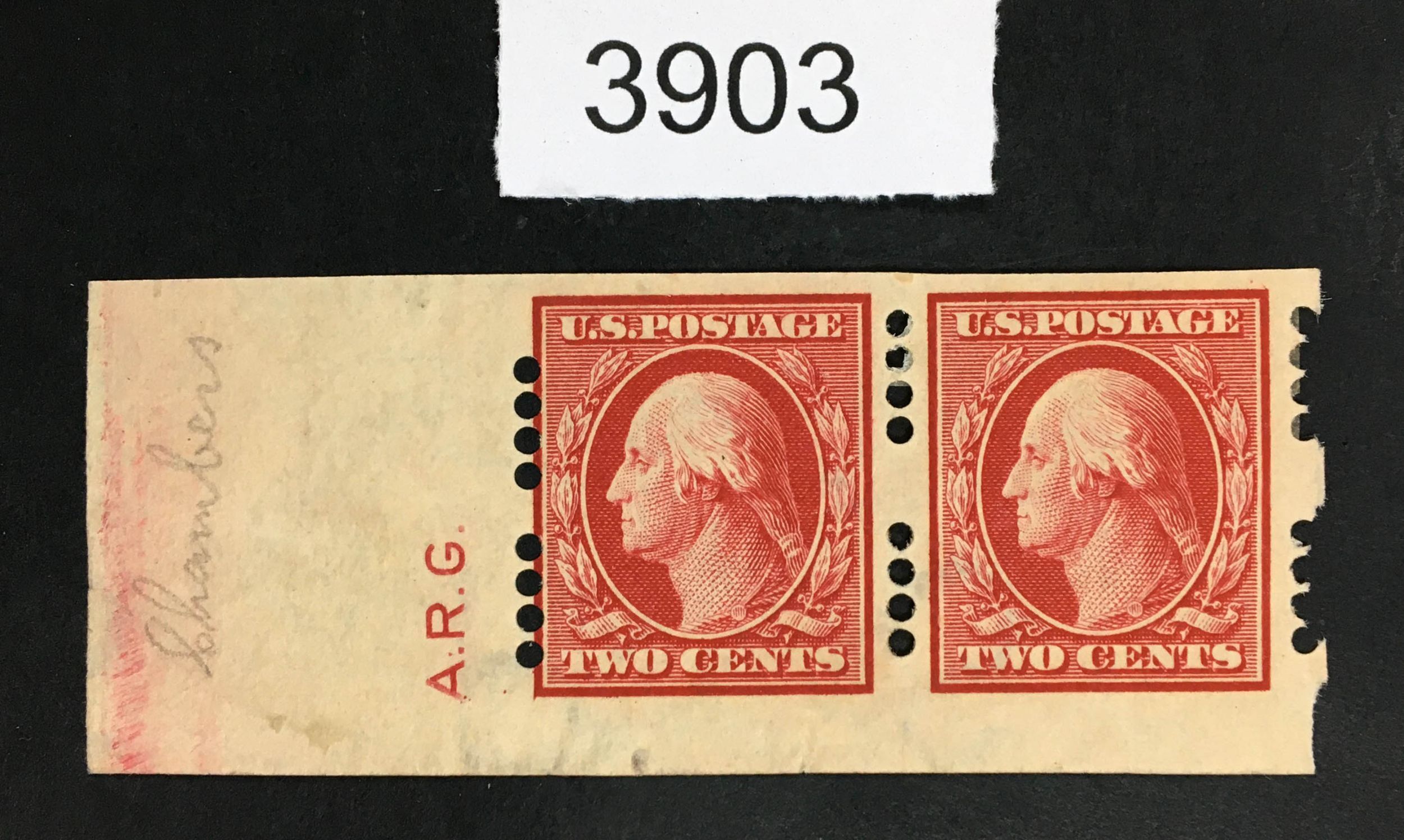 US Stamps # 384 Farwell Company Pair Mint OG H LOT #3903 | United ...