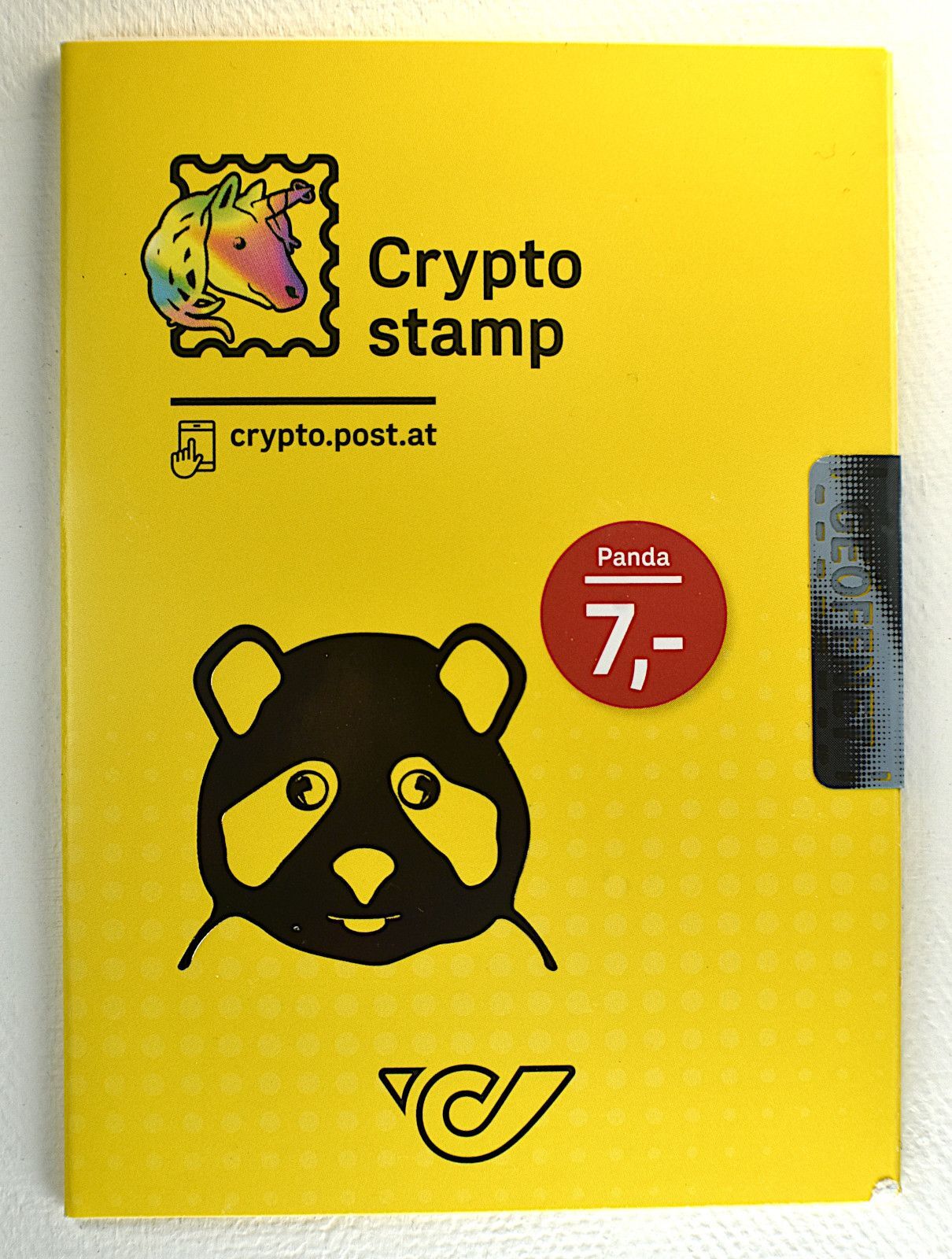 Austria Crypto Stamp 2.0 Panda Blue, 2020 | Europe - Austria, Back of ...