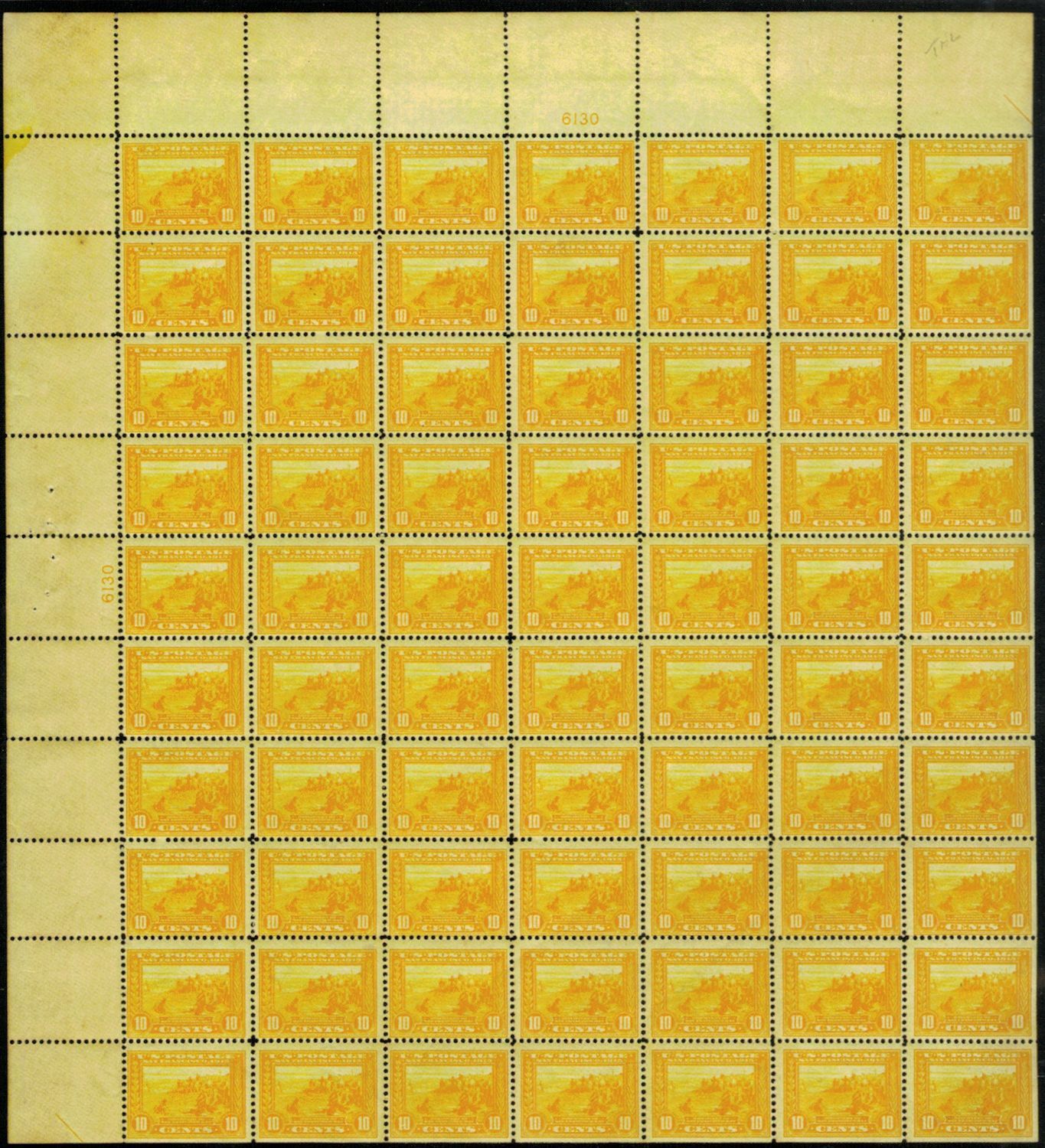 400 10c San Francisco Bay, F/VF OG NH, sheet ..MORE.. k0282 | United ...