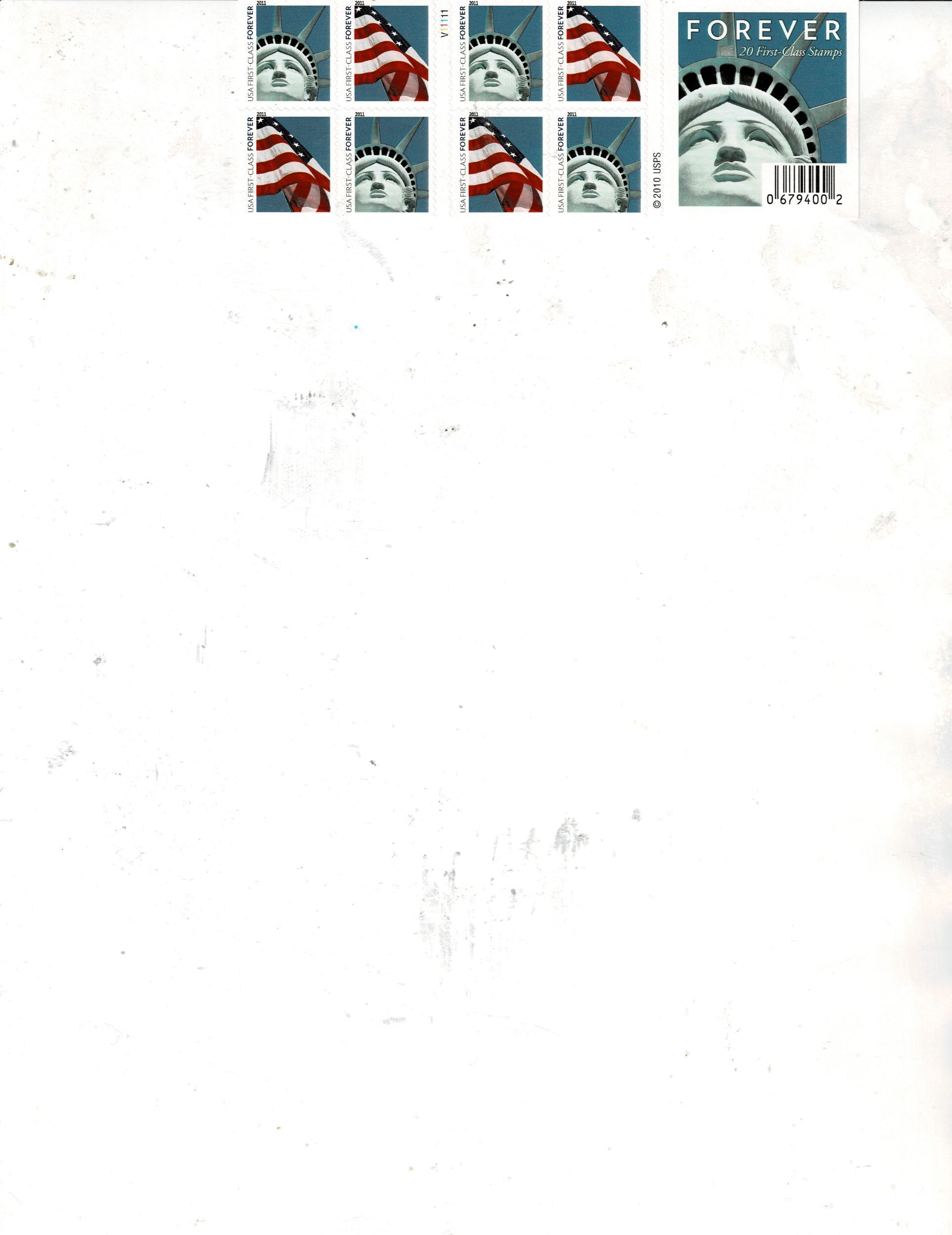 Lady Liberty Flag Forever US Postage Booklet #4561-62 S111111 VF MNH ...
