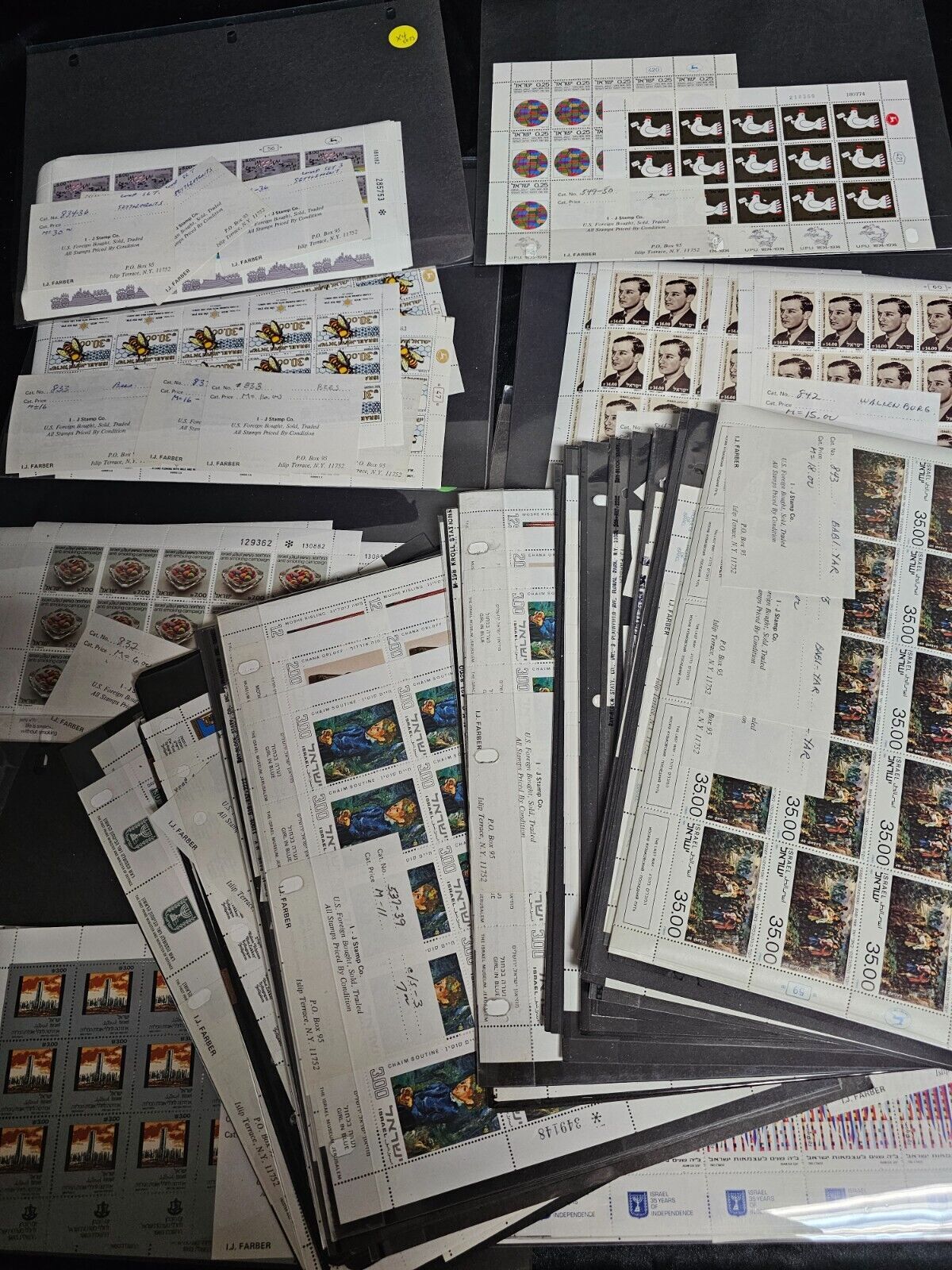 Israel Fresh Mint NH Full Sheet Stamp Stock Lot of 1,000+ | Middle East ...