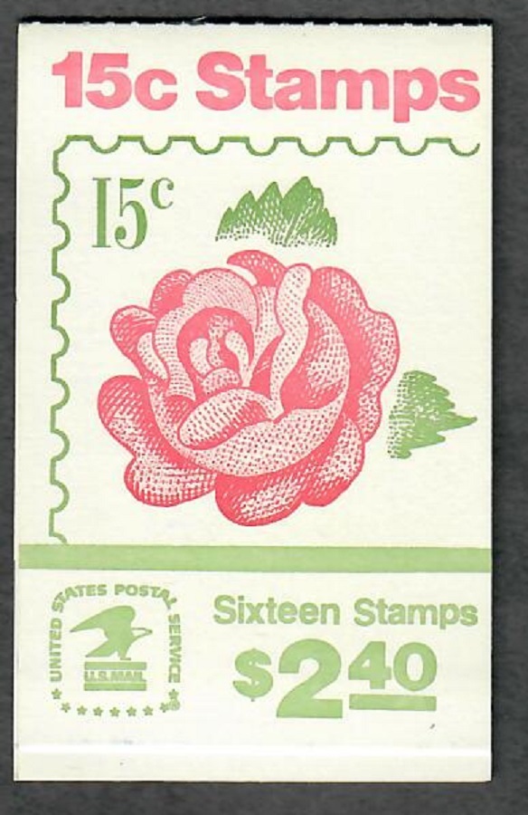 BK134 Rose Booklet - 2 panes of 1737a with green bar | United States ...