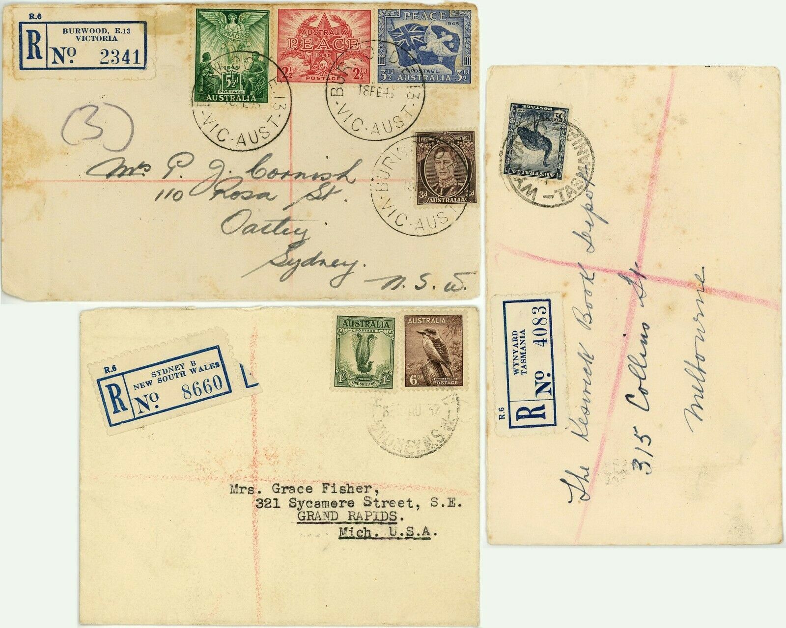 Australia Registered Cover Postage Stamp Collection | Australia ...