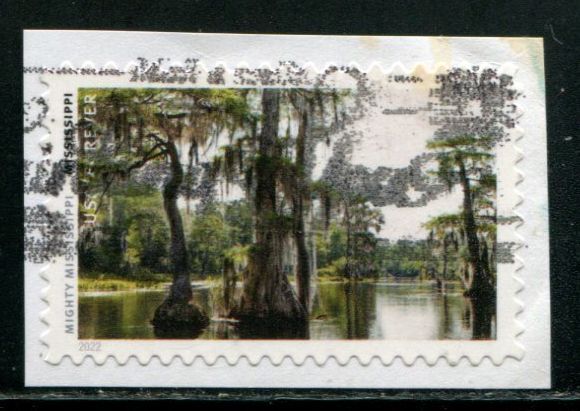 5698j US (58c) Mighty Mississippi SA, used on paper | United States ...
