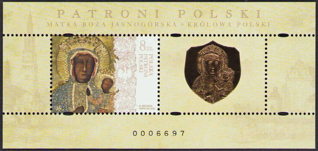 Poland 2022 MNH Stamps Souvenir Sheet Scott 4608 Black Madonna Jasna ...