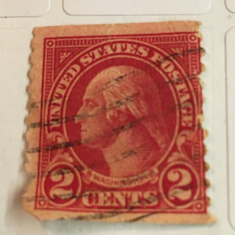 1929 Us Postage George Washington 2c vertical 10 perf no watermark used ...