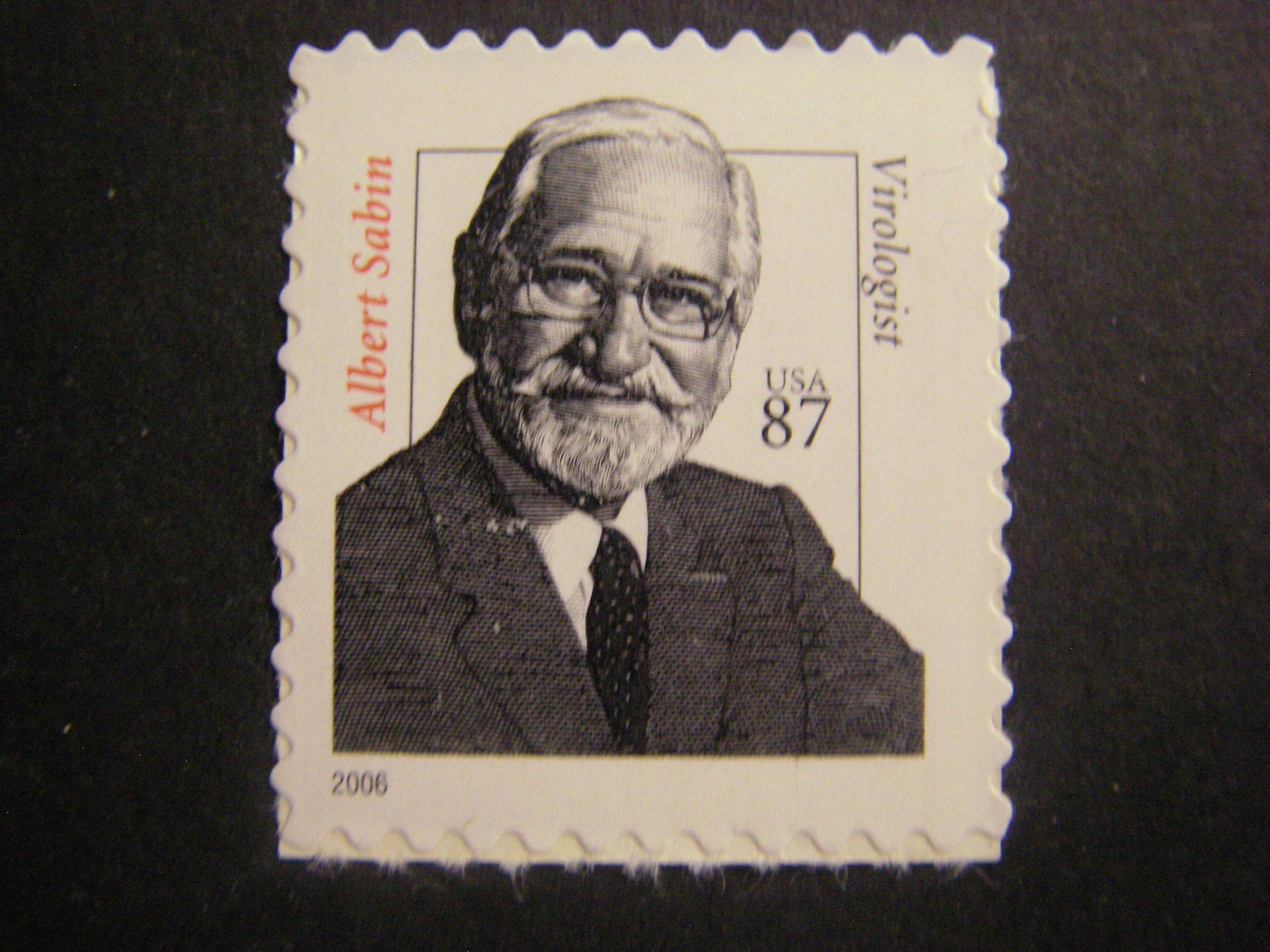 Scott 3435, 87c Albert Sabin, MNH Distinguished Americans Single ...