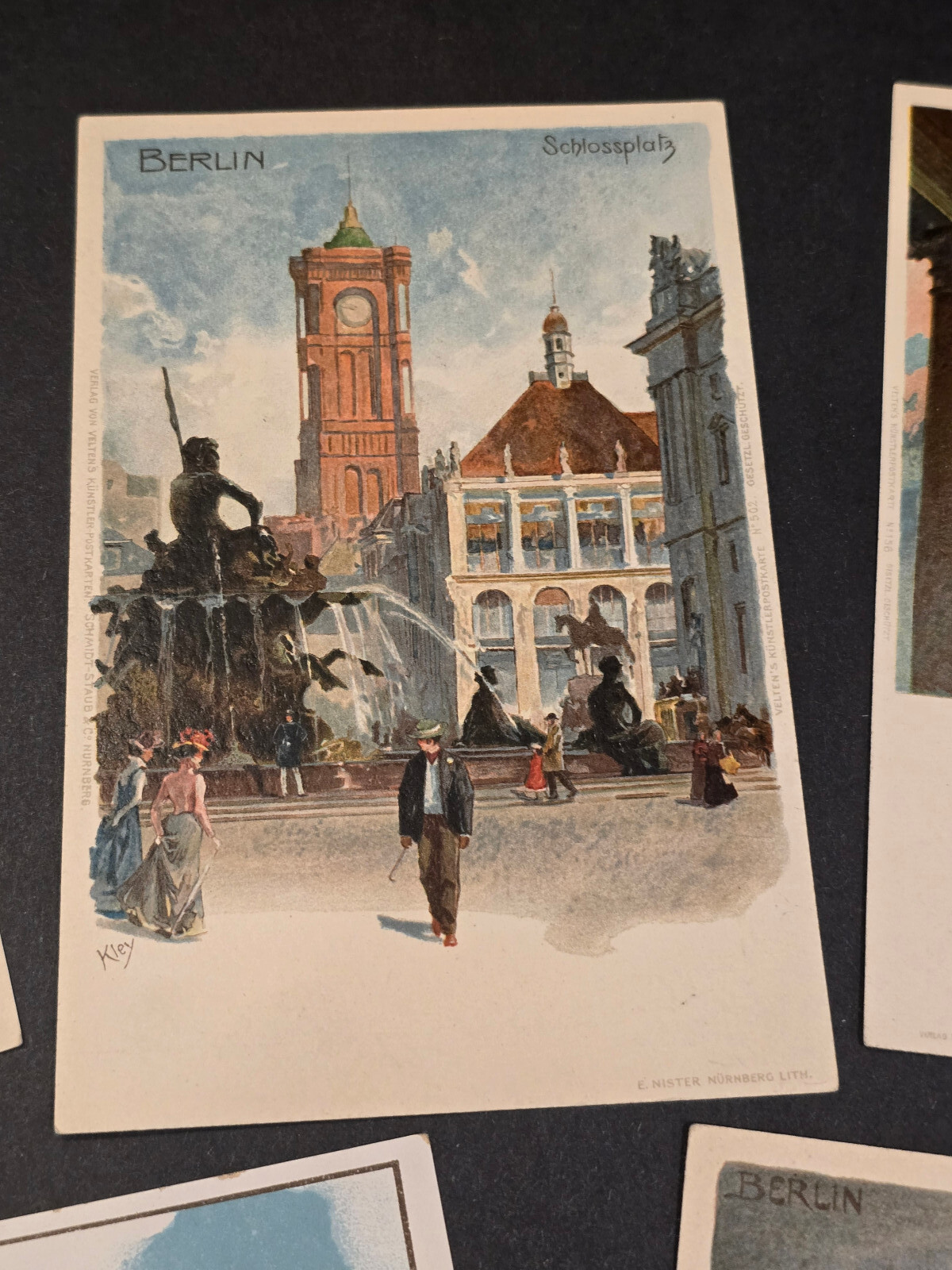 DEUTSCHE REICHSPOST BERLIN Art Antique German Postcard Collection x 6 ...