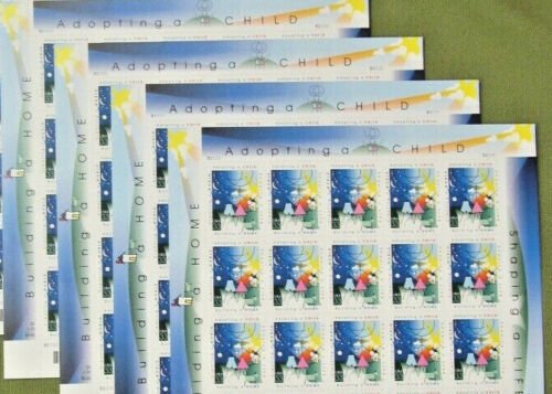 Four Sheets x 20 =80 of ADOPTING A CHILD STAMP 33¢ US Postage Stamps ...
